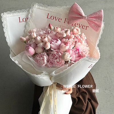 2.14情人节蕾丝花边创意包装纸