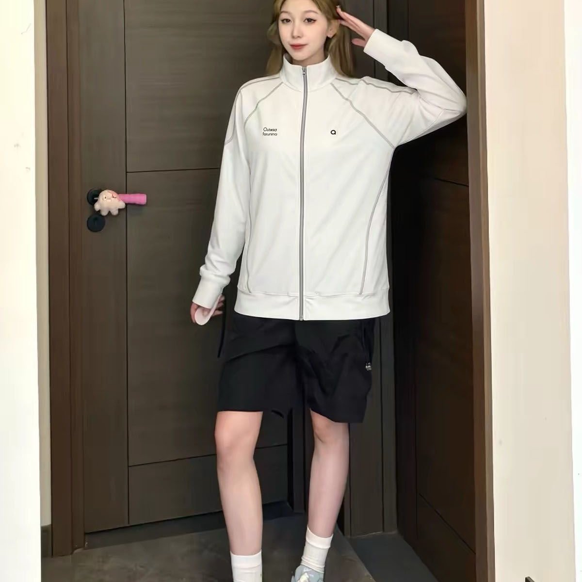 哈苏线黑衣立领防晒衣女2026夏季新款运动轻薄透气凉感防晒服外套
