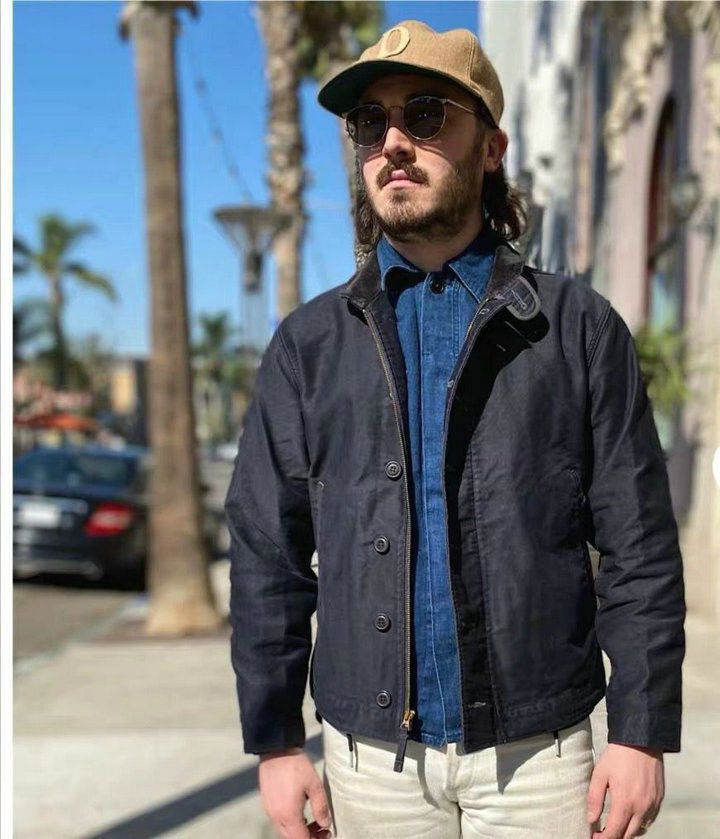 双R Jungle Cloth Deck Jacket竖坑纹复古甲板夹克外套22022308_虎窝淘