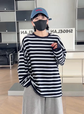 诗歌兰女装2026春款 31260慵懒韩系显瘦舒适休闲上衣宽松T恤女