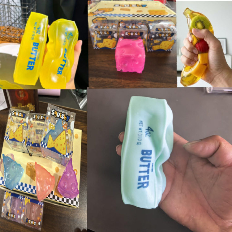 Vaseline Butter Cheese Squishy Stress Relief SlowRebound Toy