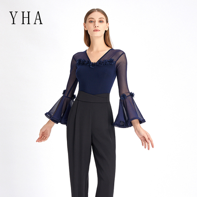 YHA舞服摩登舞女国标拉丁舞衣