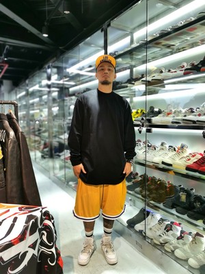 小领口重磅长䄂T恤西海岸310brotherhood southsidewear 嘻哈黑白