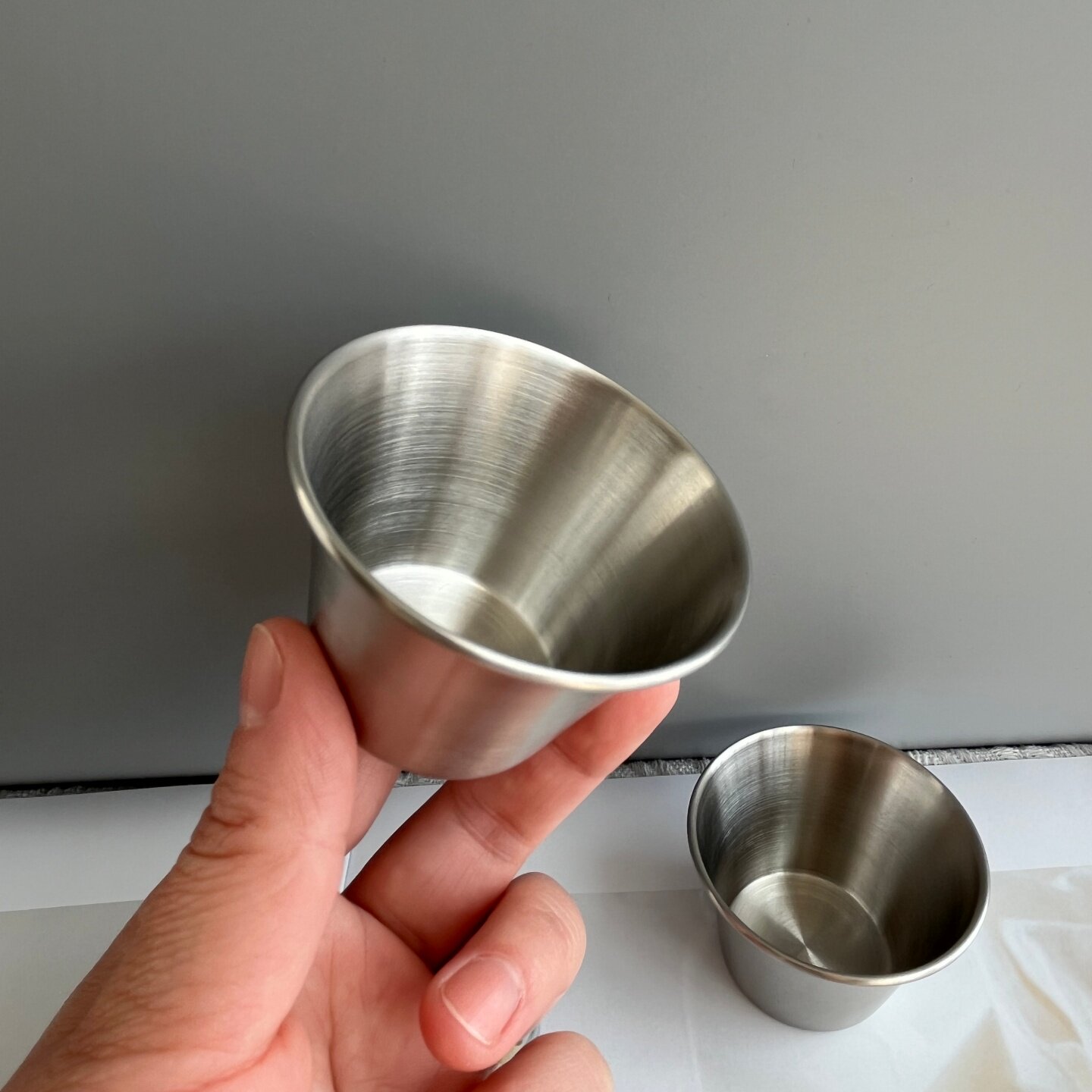韩式304不锈钢迷你酱料碟沙拉番茄酱汁碟家用调料碟小酒杯咖啡杯