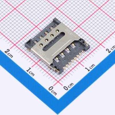ZX-MSIM-281.5J SIM卡连接器 翻盖式 MicroSIM卡 卡座 SMD