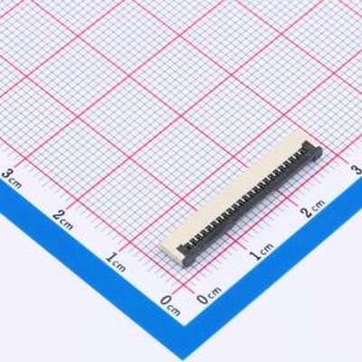 1.0K-DHQX-22PWB FFC/FPC连接器 间距:1mm P数:22P 翻盖式 SMD,P=