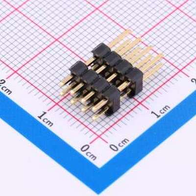 X6522WV-2x04H-C60D30-E80 排针 2x4P 间距:2.54mm 方针 插件,P=2