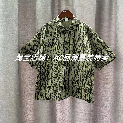 清码2231夏季布宽松潮版短袖衬衫14.16码