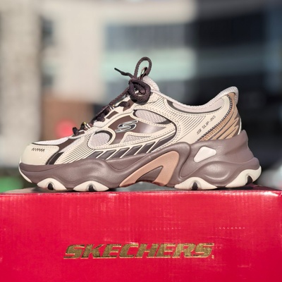 skechers斯凯奇2026新年本命马闪穿女5.0增高休闲熊猫鞋800033