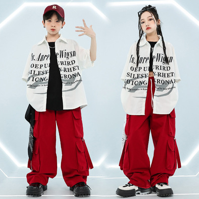 儿童街舞演出服架子鼓潮服套装