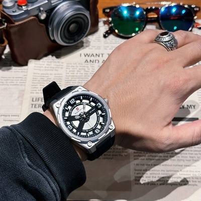 naviforce考试可戴男学生石英表