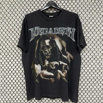 Megadeth美式复古VTG高街短袖t恤