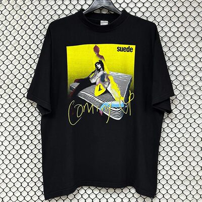 Suede山羊皮乐队摇滚复古短袖T恤