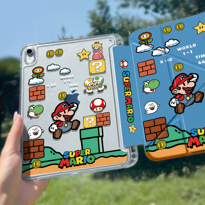 适用苹果iPad保护壳卡通彩绘双面