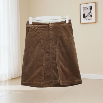 轻奢早春新款女灯芯绒A字