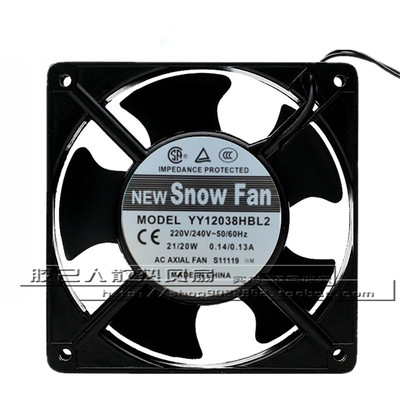 全新SNOWFAN YY12038HSL2 HBL2 AC 220V 12038机柜风扇 交流风扇