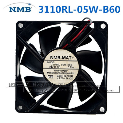 NMB 3110RL-05W-B60 24V 0.21A 8025 8CM 变频器 双滚珠散热风扇