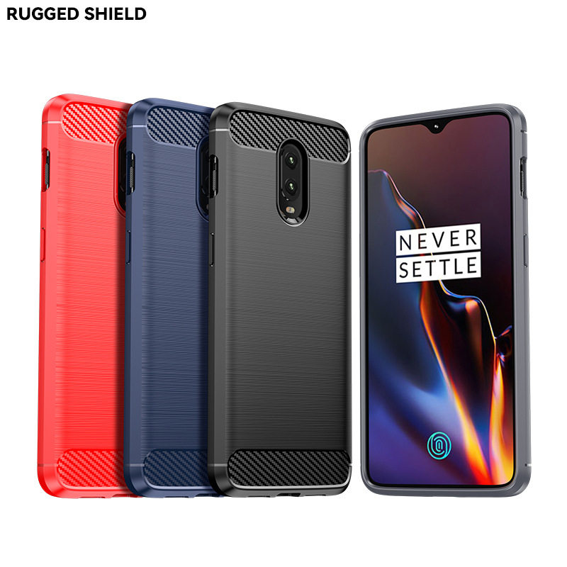适用一加6/6T手机壳OnePlus6T纯色简约拉丝防滑防摔保护套软壳套