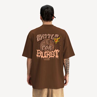 KeepingGear新款炸系列之Burst炸裂潮牌嘻哈短袖黑白街舞小领口