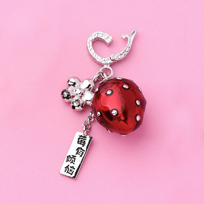 925纯银莓有烦恼红色草莓吊坠女