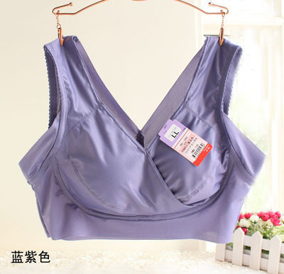 大码薄款全罩杯聚拢无痕无钢圈文胸背心式收副乳睡眠胖mm运动内衣