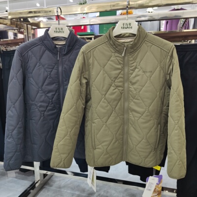 羽伦美9907秋冬男士山羊绒立领拉链棉衣棉服外套保暖上衣2025棉袄