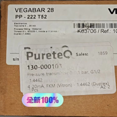 VEGABAR 28 PP-222 T52 two-wire 4…20ma 压力转换器