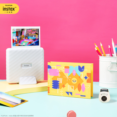 Fujifilm/富士instax一次成像正品原装相机宽幅相册-暖橙一刻 可收纳28张宽幅相纸