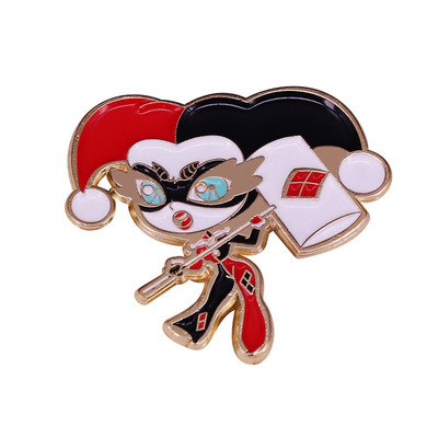 Harley Quinn 哈莉·奎茵DC漫画角色金属徽章胸针配饰Pins