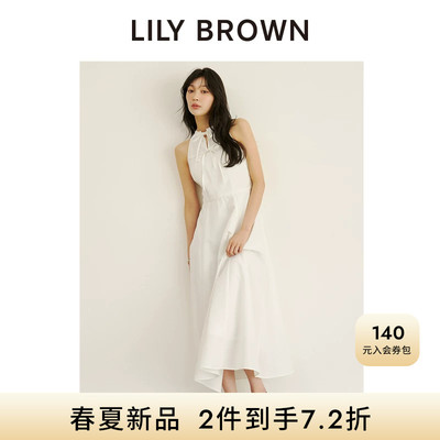 LILYBROWN系带无袖收腰连衣裙