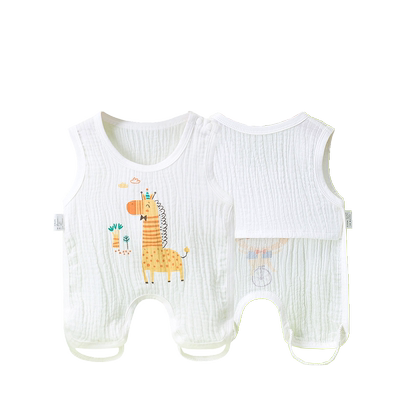 新生婴儿肚兜夏季薄纯棉连腿衣服