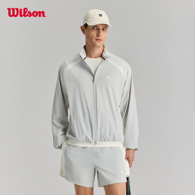 Wilson威尔胜26年夏季新款男士WSP系列拼接透气网球运动梭织外套