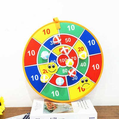 卡通投掷粘贴球投球打靶套装室内盘魔术贴黏球亲子益智游戏玩具