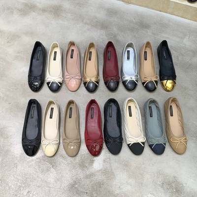 小香风平底圆头浅口单鞋女2025春秋新款蝴蝶结仙女气质晚晚奶奶鞋