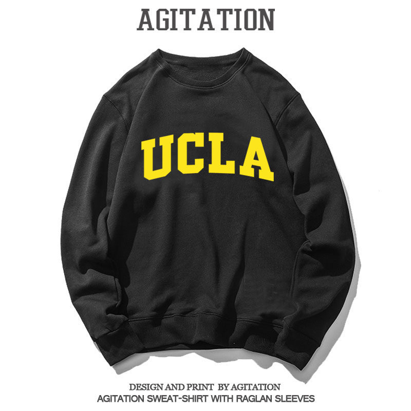 ucla美国大学圆领卫衣薄款文化衫学生男女上衣卫衣长袖衣服潮长袖_虎窝淘