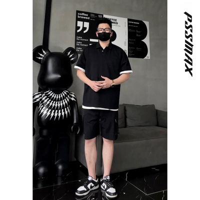 短袖日常纯色口袋polo休闲短袖