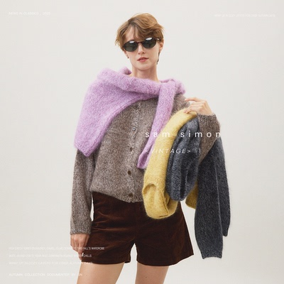 samsimon/松弛有度毛衣针织开衫