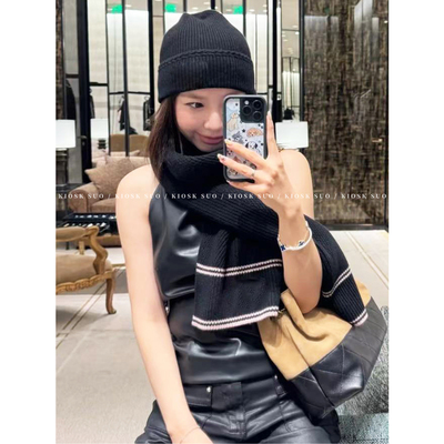 KIOSKSUO顶配版彩色条纹围巾