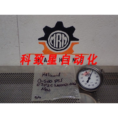 工业配件HELICOID E3P3G3A00021NAA 0-500 PSI 压力表
