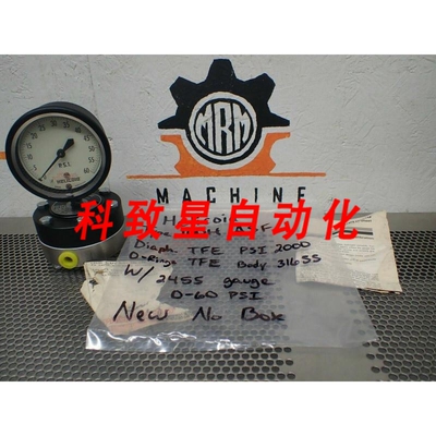 工业配件螺旋型 100H ASF 隔膜 TFE 带 2455 压力表 0-60PSI