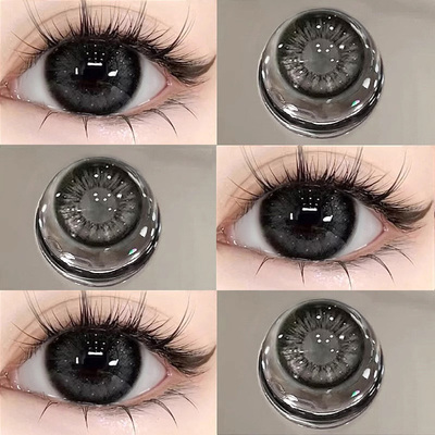 买一送一正品美瞳半年抛大直径黑色官网近视隐形眼镜女HC旗舰店TN