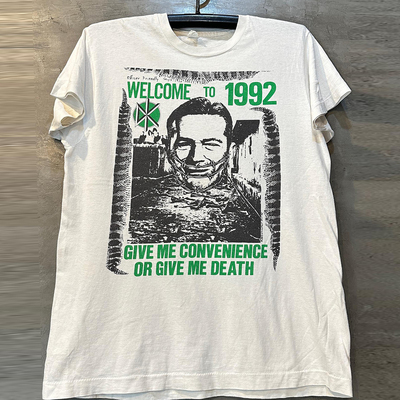 美式重磅纯棉小领口潮牌短袖T恤