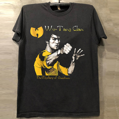 武当帮李小龙美式嘻哈短袖T恤潮