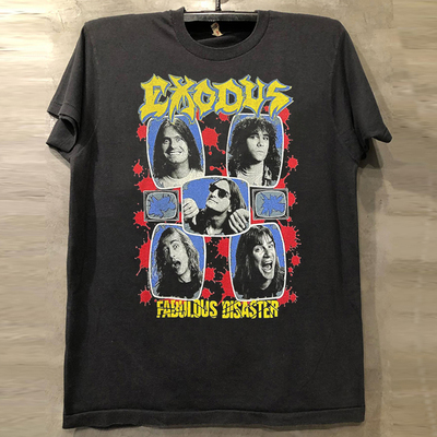 Exodus乐队美式重磅纯棉短袖T恤