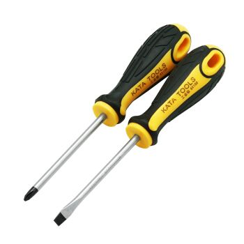 锴达（KATA）螺丝刀 起子改锥带磁6*100十字一字手动工具 KT60610