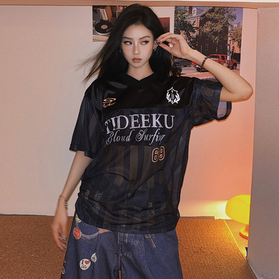 美式复古印花短袖T恤潮流