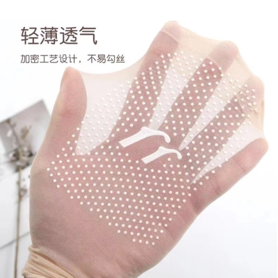 水晶丝中筒点胶薄款隐形女士纯色短筒透明丝袜