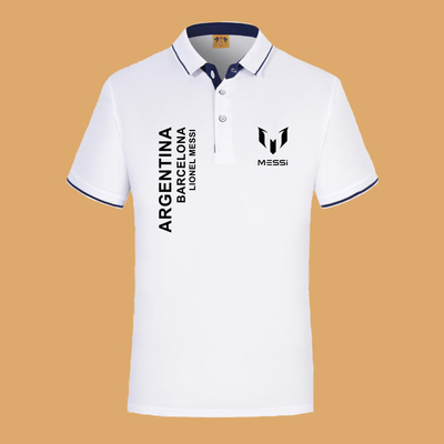 梅西messi大巴黎球衣队服姆巴佩内马尔翻领夏季宽松短袖男