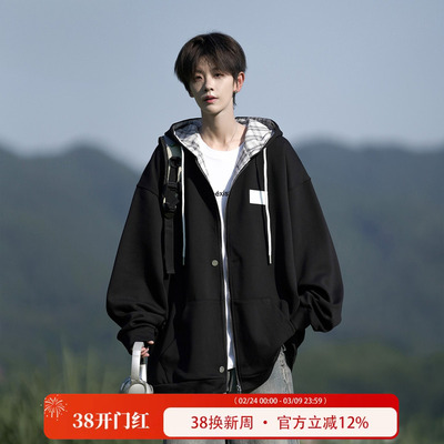 WASSUPBROWN连帽开衫卫衣