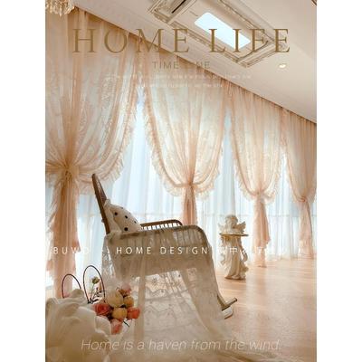 定制 镜月纱 镜中花浮雕纱 金刚纱 裙摆纱 客厅阳台落地窗装饰帘